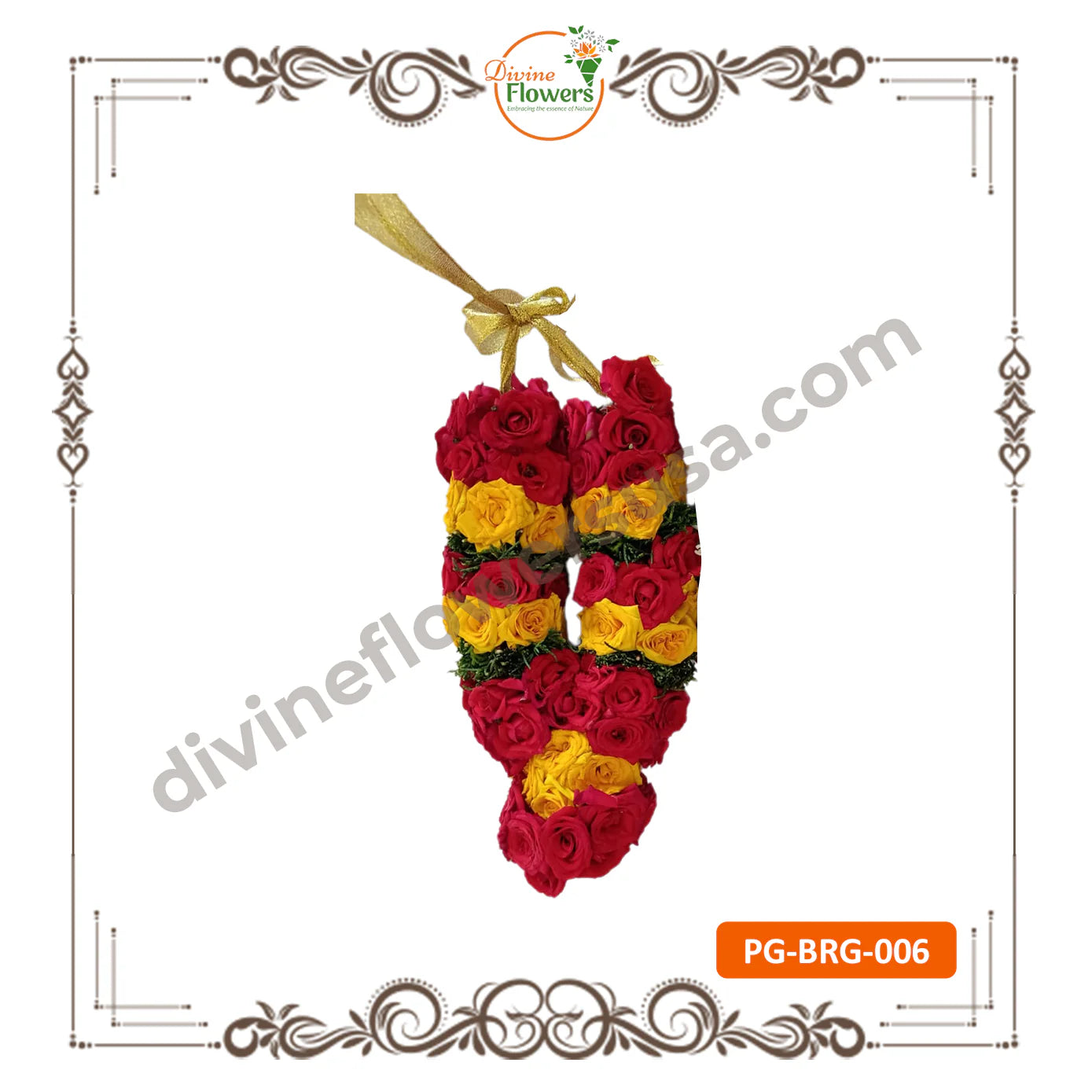 Elegance Unfolded: Button Rose Garlands (PG-BRG-006) – Divine Flowers