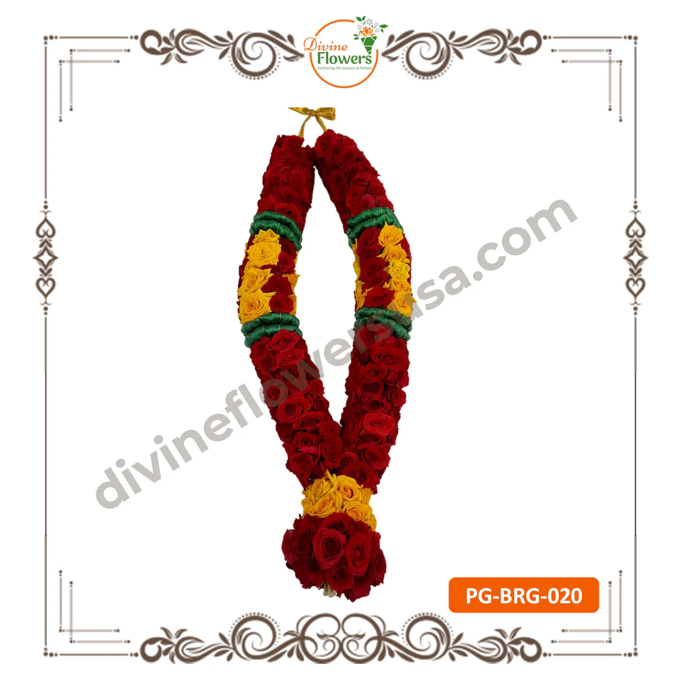 Elegant Button Rose Garlands - PG-BRG-020 | Shop Now – Divine Flowers
