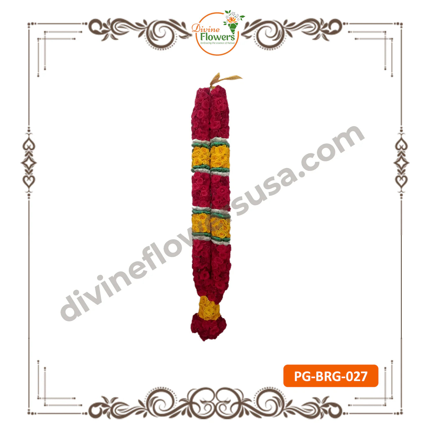 Elegant Button Rose Garlands | PG-BRG-027 | Shop Now! – Divine Flowers