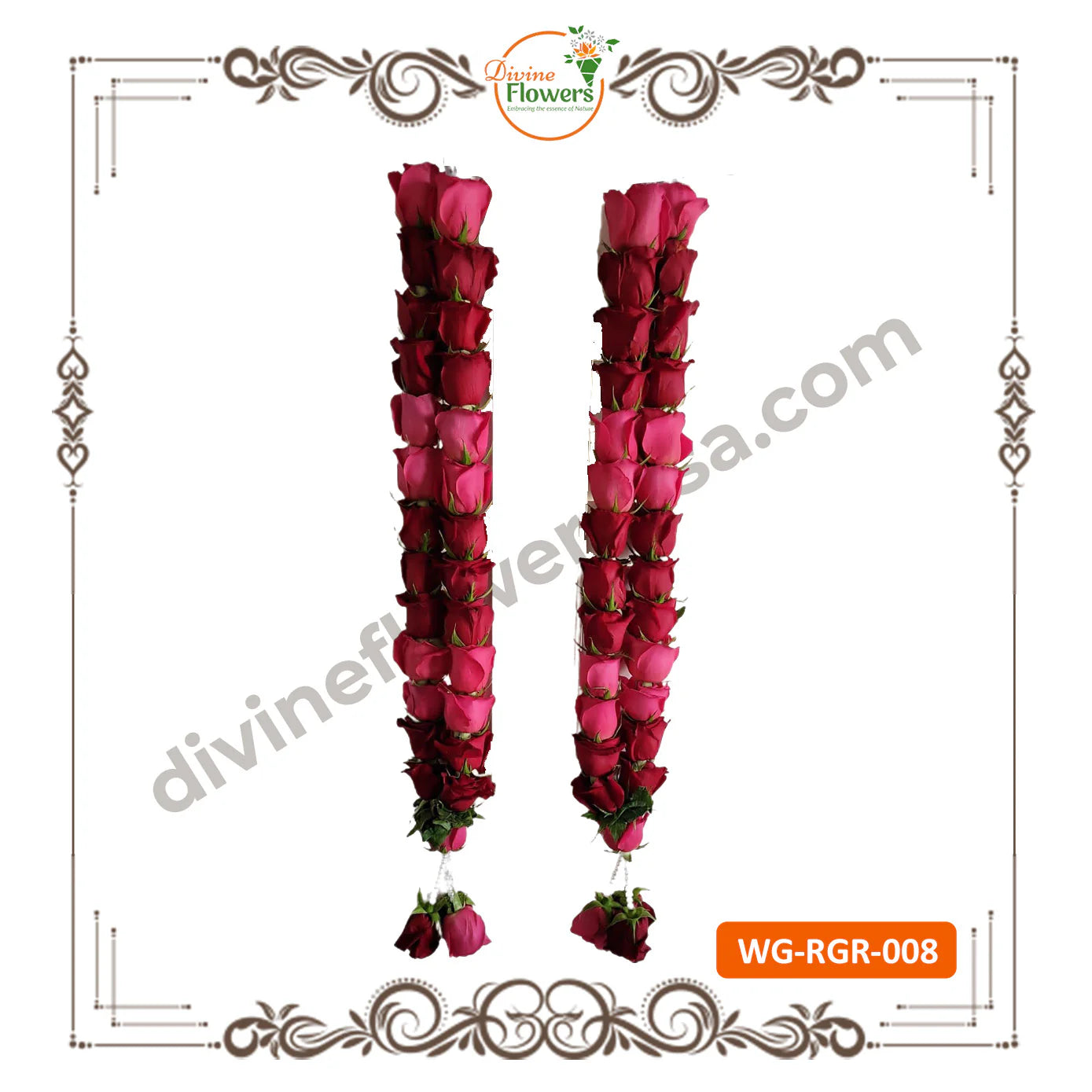 Elegant Rose Garlands | Floral Decor Essentials – Divine Flowers
